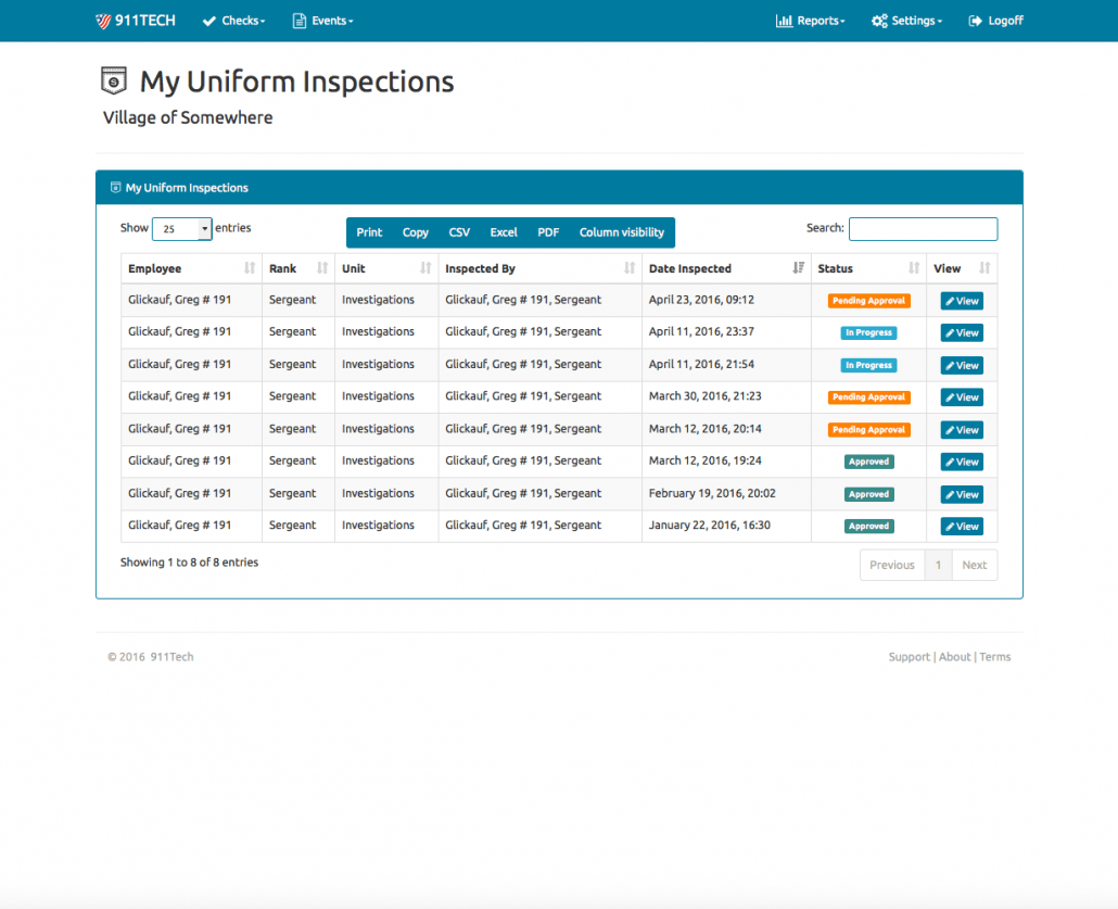 Employee Inspections – 911Tech