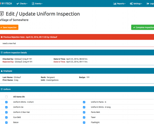 Employee Inspections – 911Tech