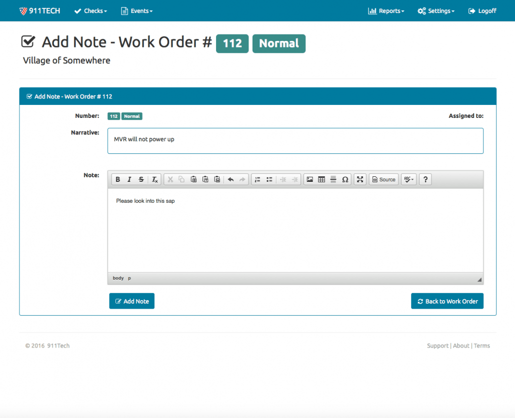 Work Orders - 911Tech