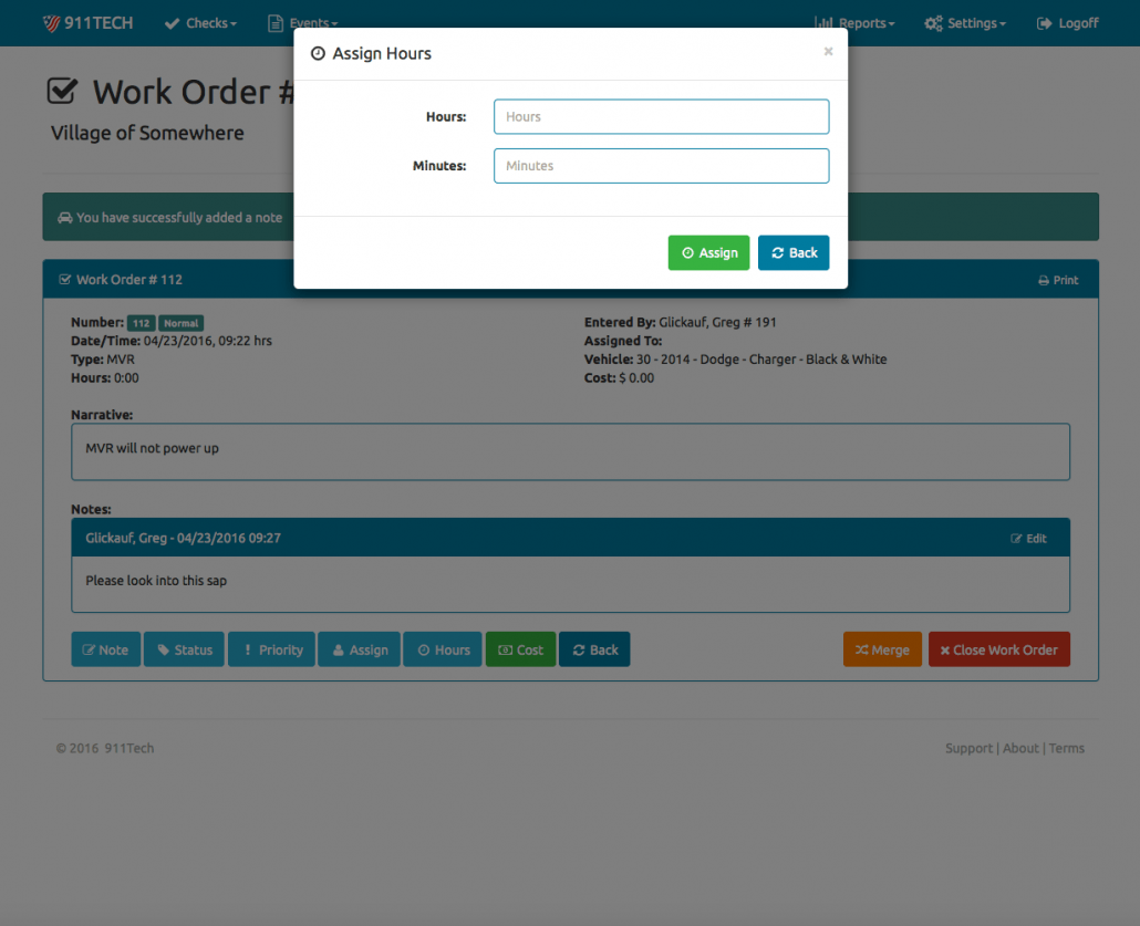 Work Orders - 911Tech